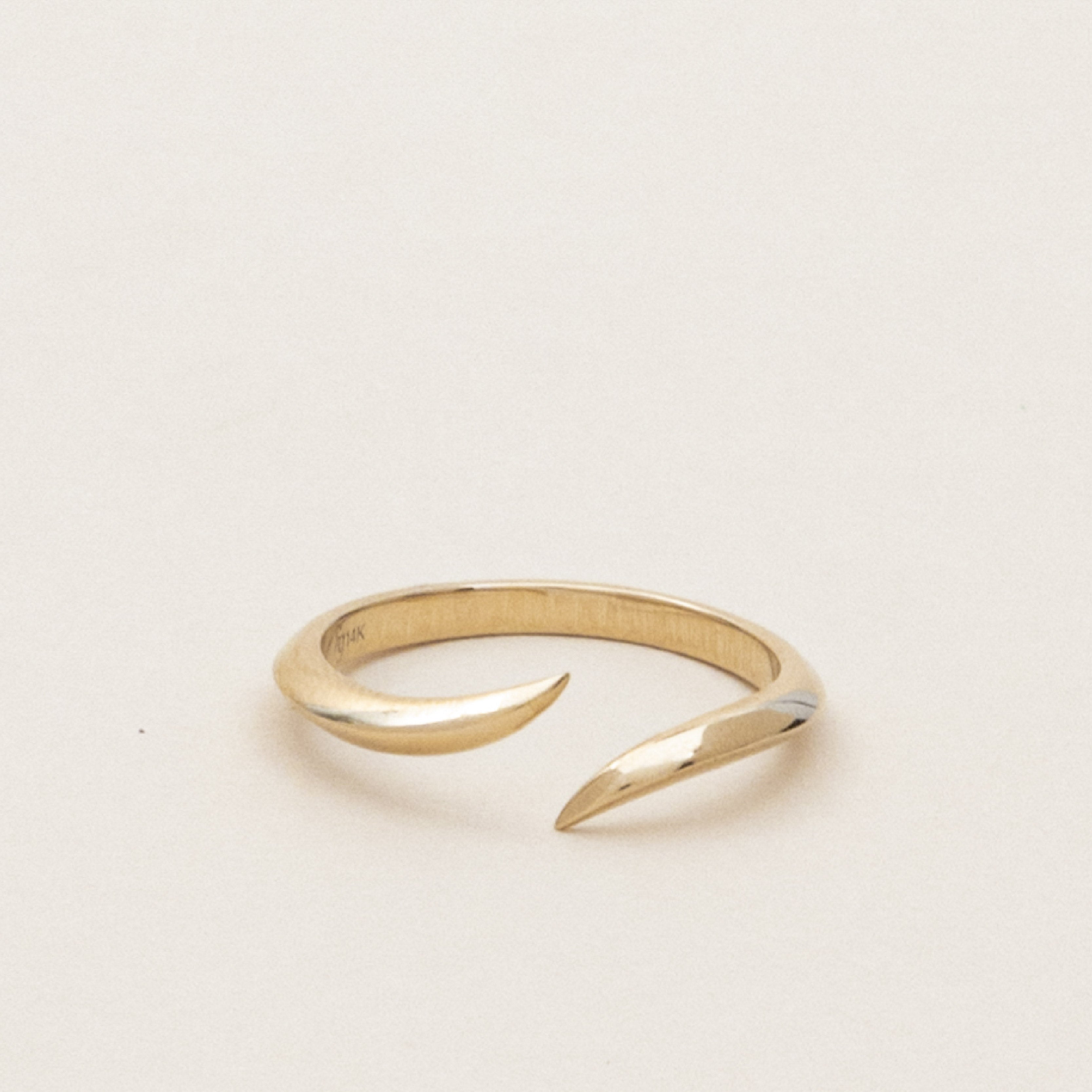 Open Claw Tidal Ring | Solid 14k gold – holly gray